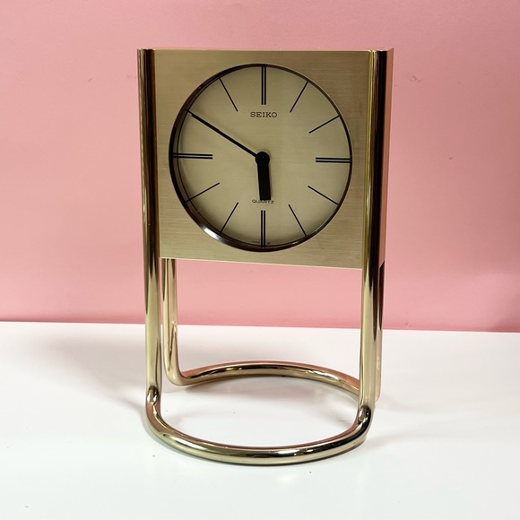 Vintage | Accents | Vintage Brass Retro Seiko Standing Clock | Poshmark